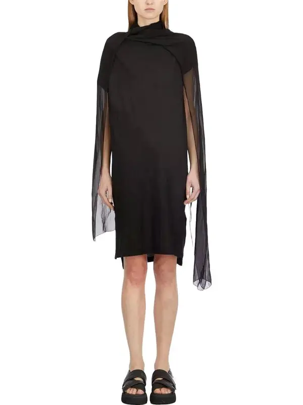 Masnada Scarf-detail Midi Dress - Black