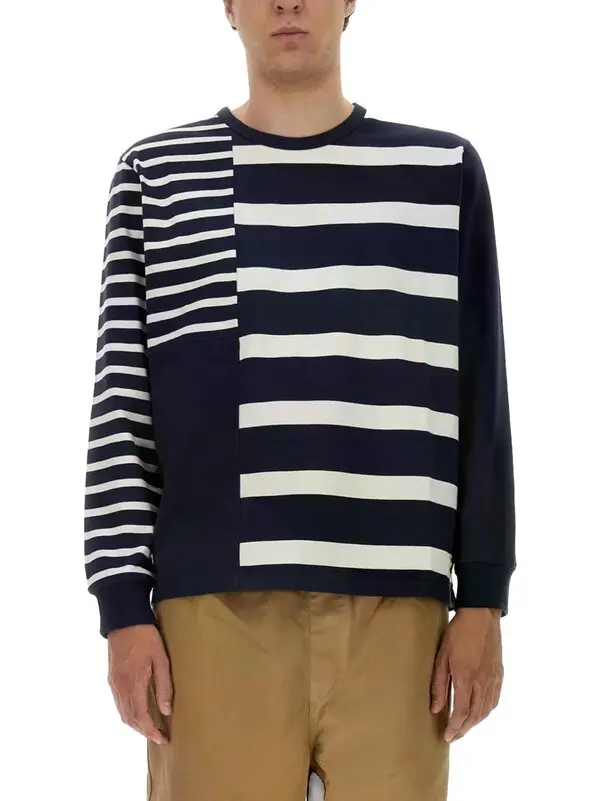 UMBRO X Ymc Striped Patchwork T-shirt - Blue