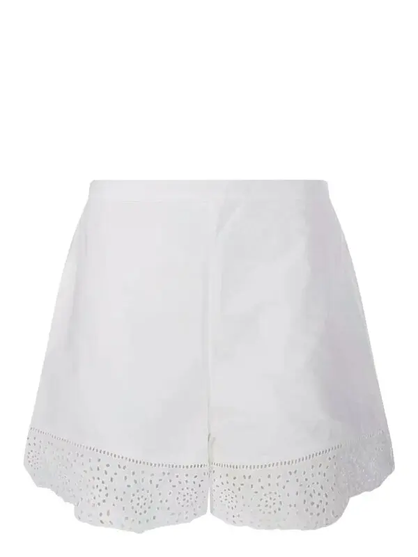 BY MALENE BIRGER Greta Eyelet-trim Shorts - White
