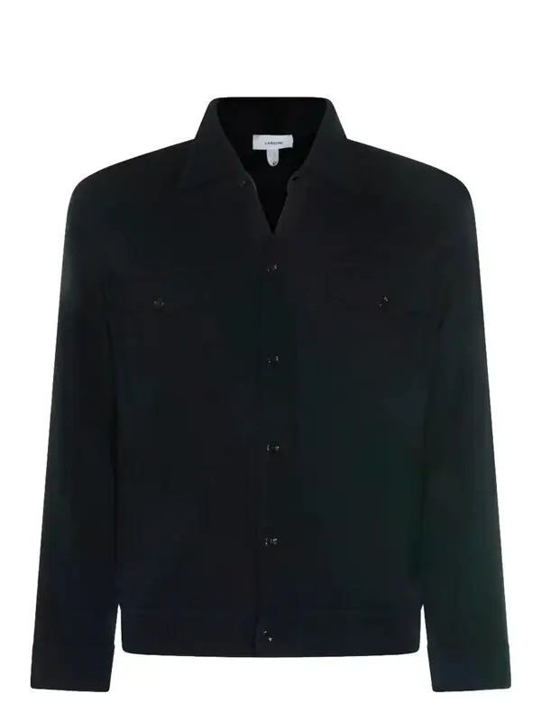 LARDINI Buttoned Pocket Jacket - Blue