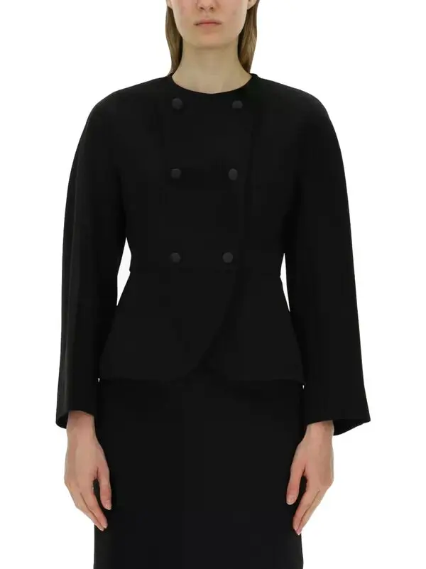 Max Mara Button-fastening Jacket - Black