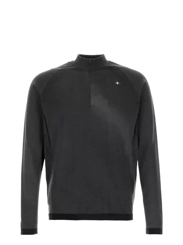 Stone Island Raglan-sleeve Zipped Sweatshirt - Grey