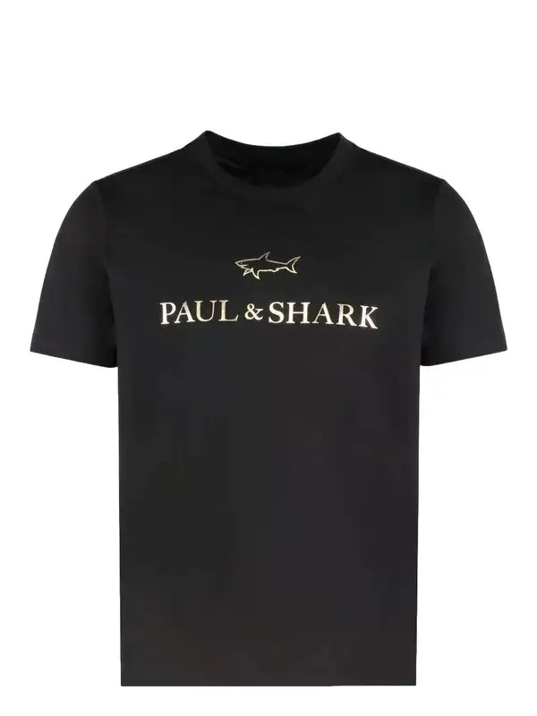 Paul & Shark Logo-print Cotton T-shirt - Black