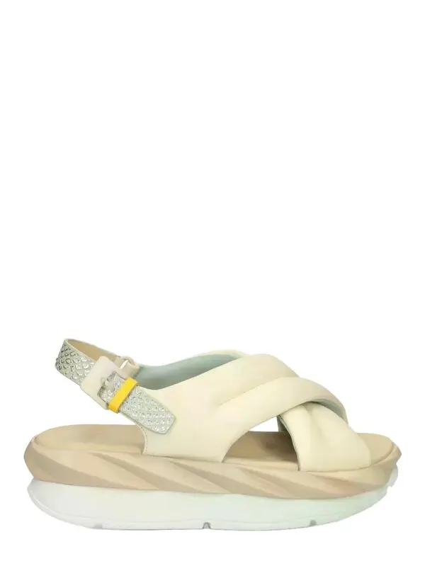 4CCCCEES Mellow Mana Criss-cross Sandals - Neutrals