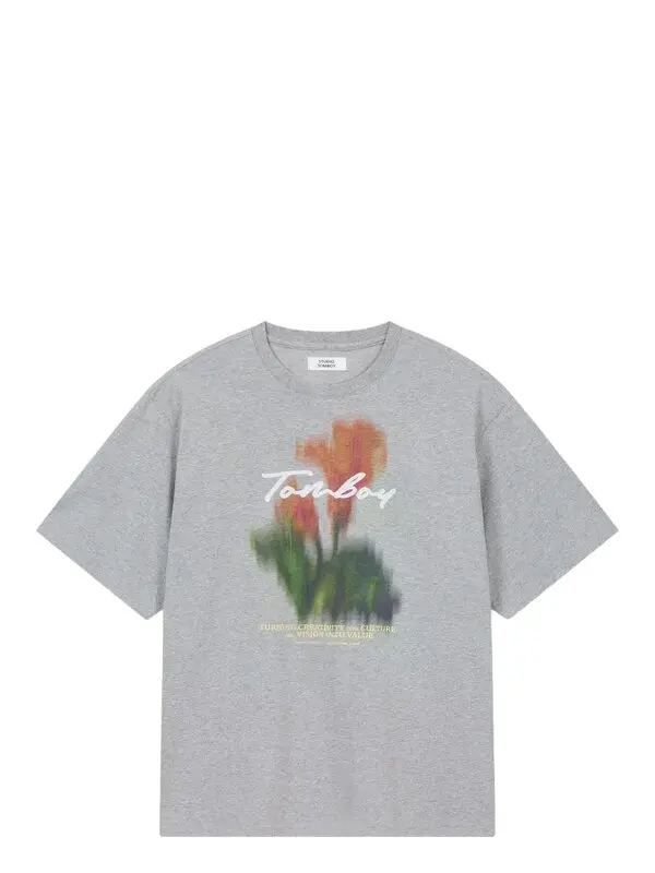 STUDIO TOMBOY Graphic Print T-shirt - Grey