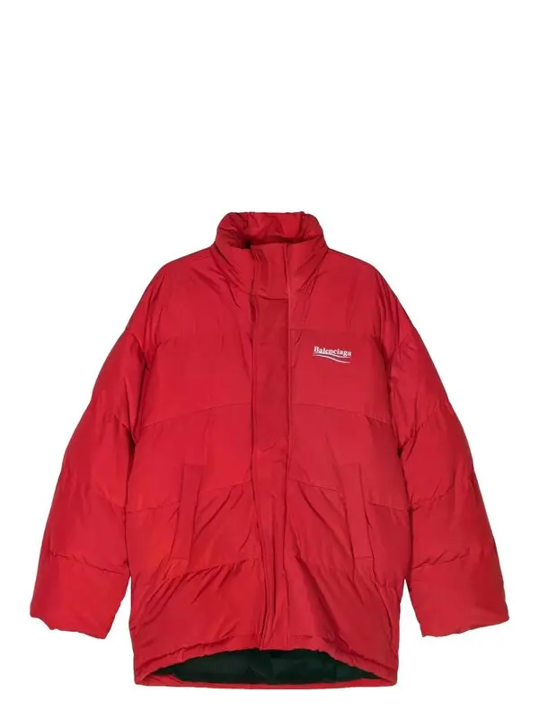 Balenciaga Political Campaign Puffer Jacket - Red