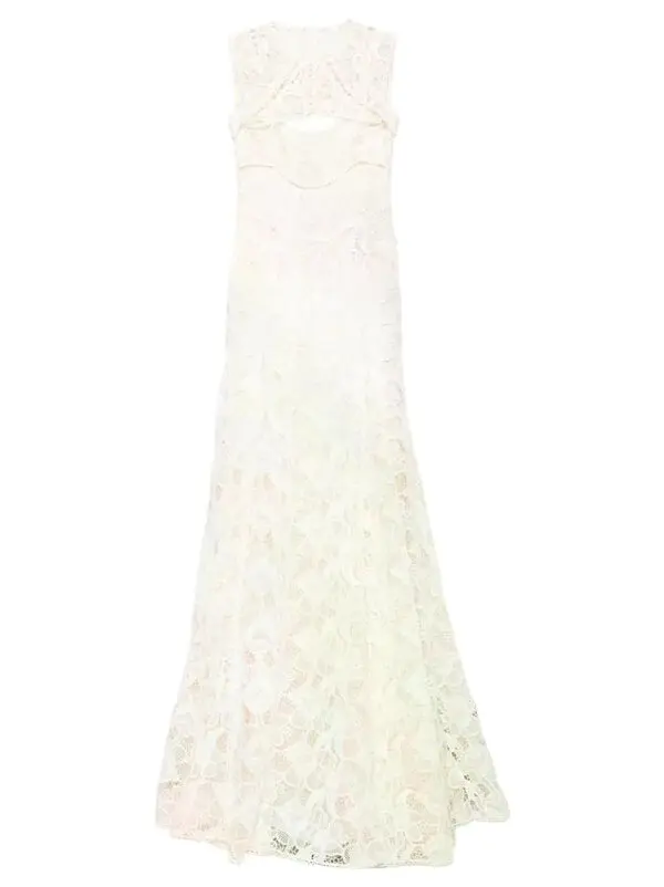Costarellos Lace Maxi Dress - Neutrals