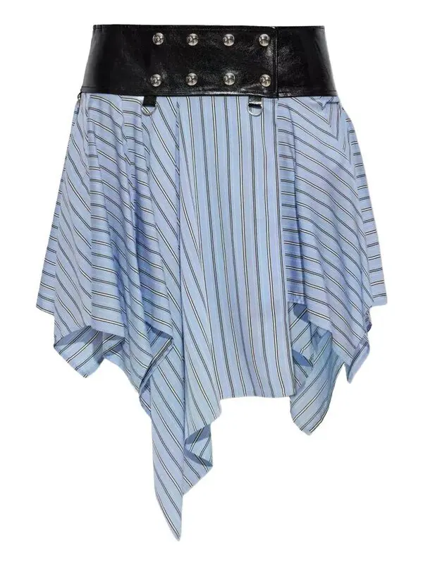 IRO PARIS Striped Asymmetrical Skirt - Blue