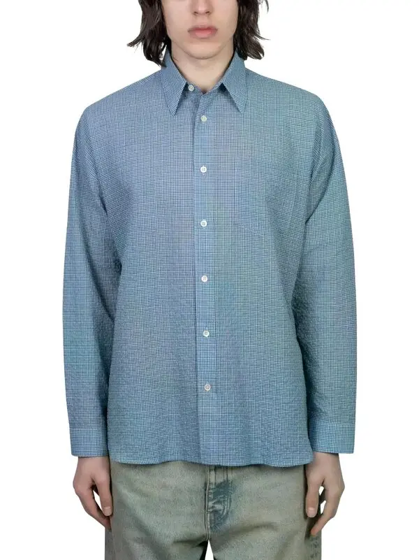 SUNFLOWER Checked Shirt - Blue