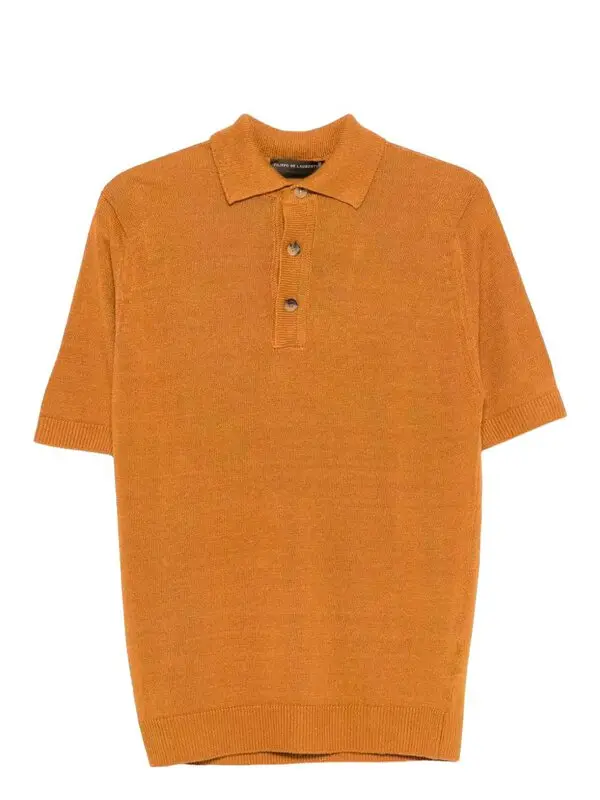 FILIPPO DE LAURENTIIS Knitted Polo Shirt - Orange