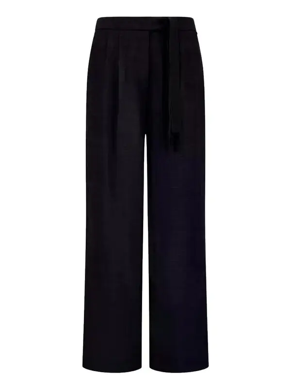 Herno Textured Wide Leg Trousers - Black