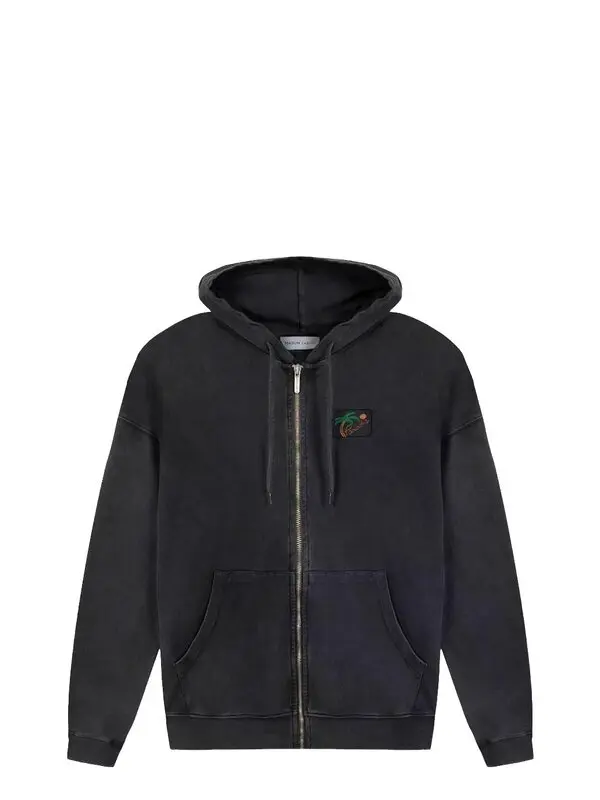 Maison Labiche Graphic Zip Up Hoodie - Grey