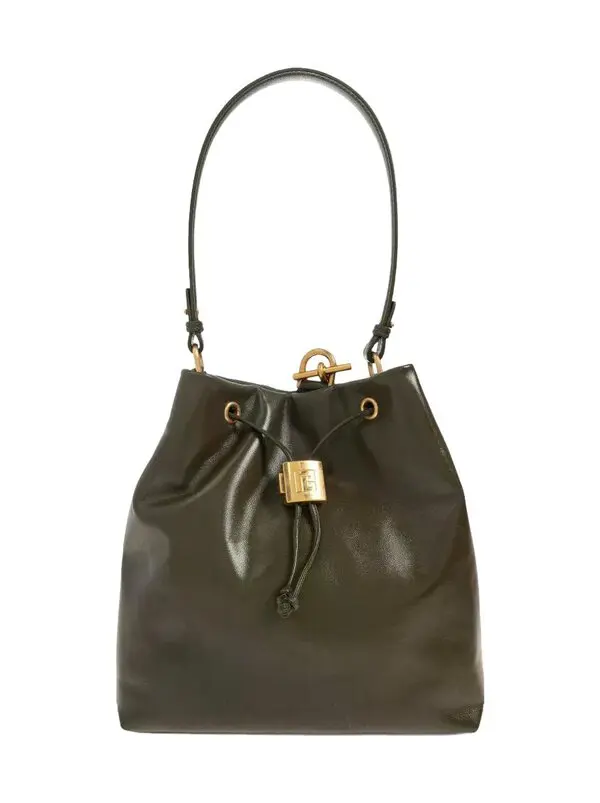 Balmain Leather Backpack - Green