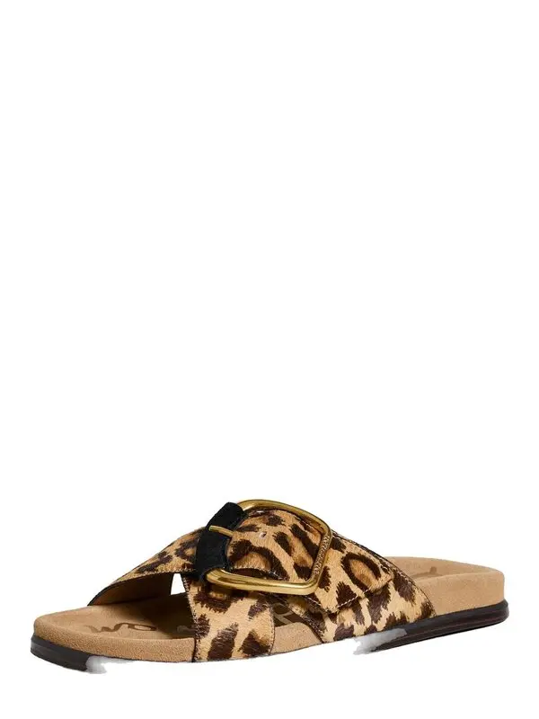 Sam Edelman Darla 2 Leopard Print Sandals - Cyprus Tan Multi