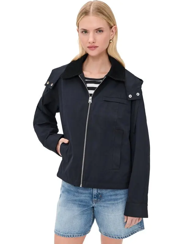 ALEX MILL Kenzie Zip Jacket - Black