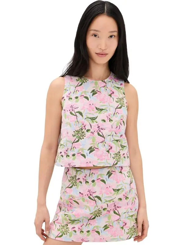 Hunter Bell Rebecca Floral Top - Magnolia Grove Jacquard