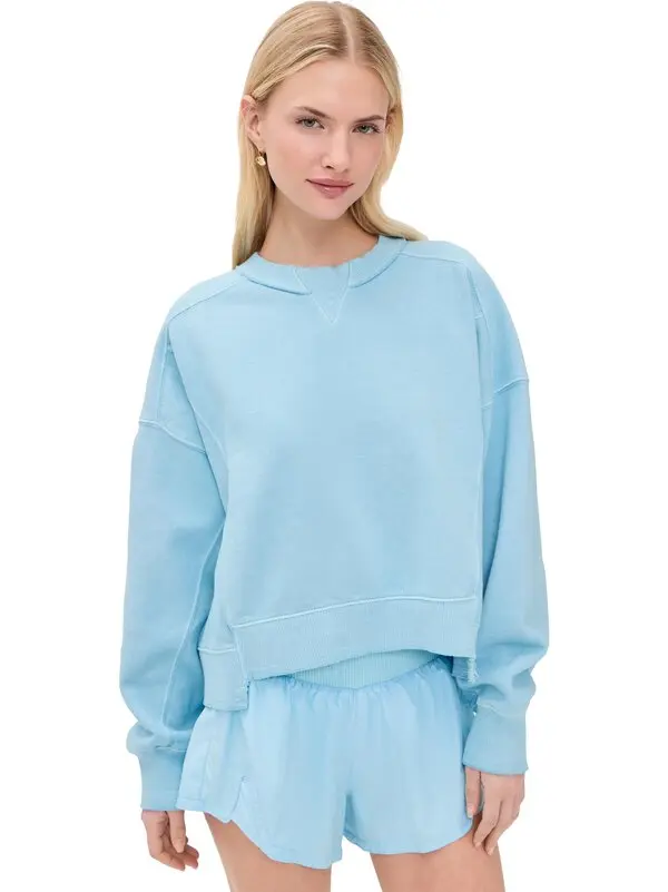 Free People Intercept Pullover - Bright Blue