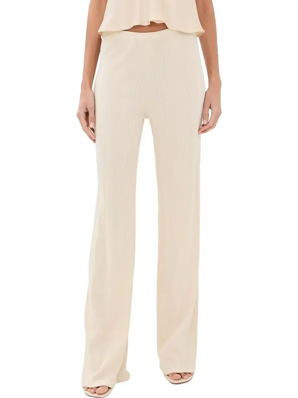 Sprwmn Wide Leg Easy Pants - Creme