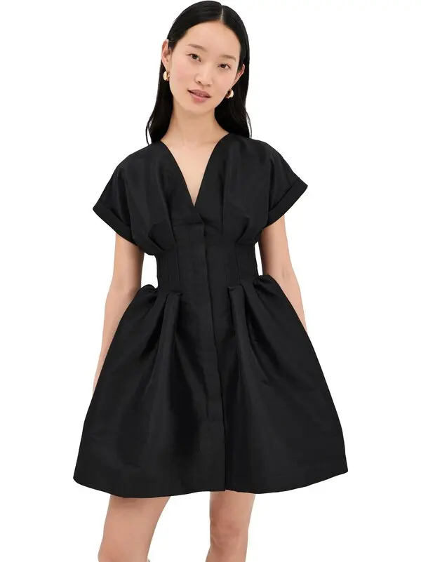 KIKA VARGAS Billie Mini Dress - Black