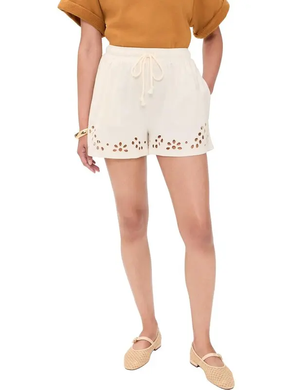 Ulla Johnson Vedi Cotton Shorts - Cowrie