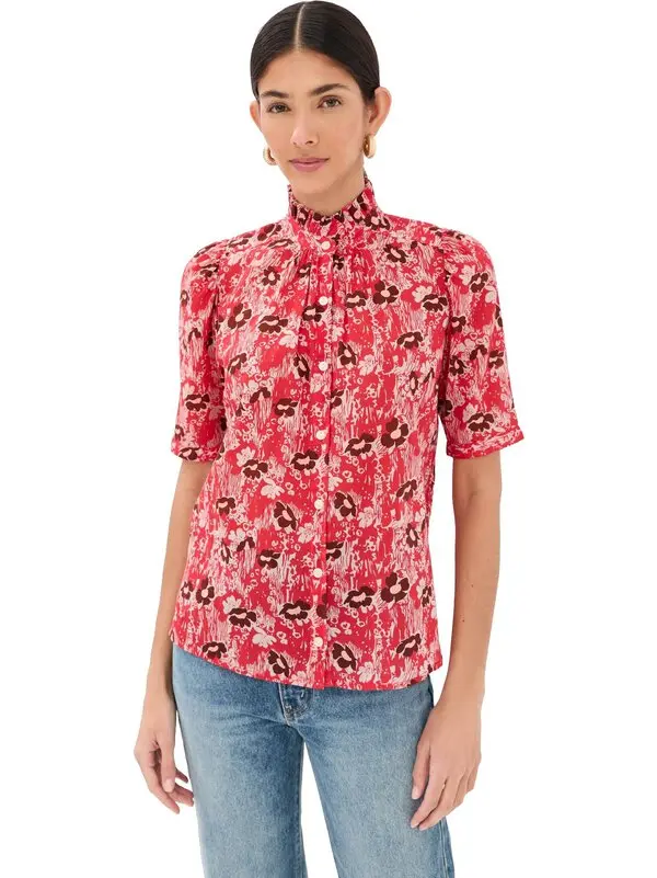 Alix Of Bohemia Winnie Rougewood Shirt - Medium Red