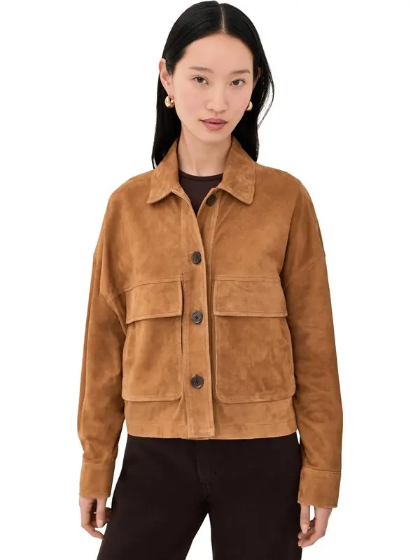 ARMA Miri Lamb Suede Jacket - Whiskey
