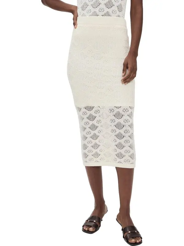 FAVORITE DAUGHTER Courtside Knit Skirt - Ivory