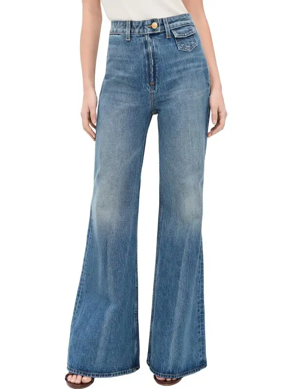 Ulla Johnson Odelia Wide Leg Jeans - Danube