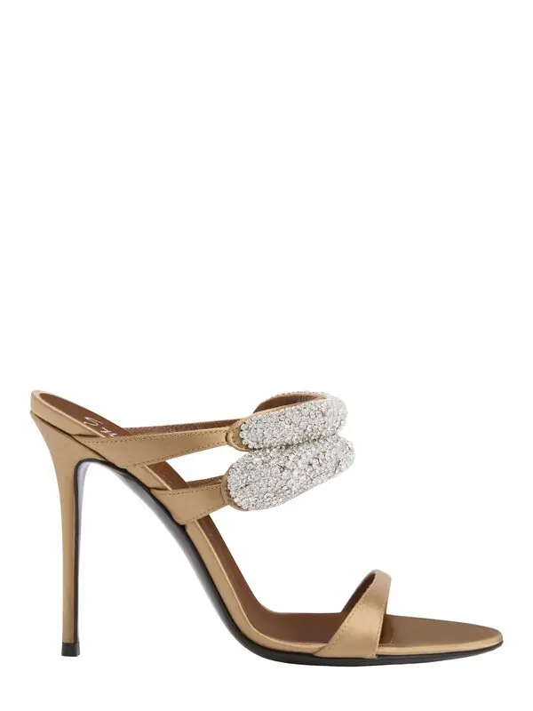 GIUSEPPE ZANOTTI Elise Soiree 105 Mules - Light_brown