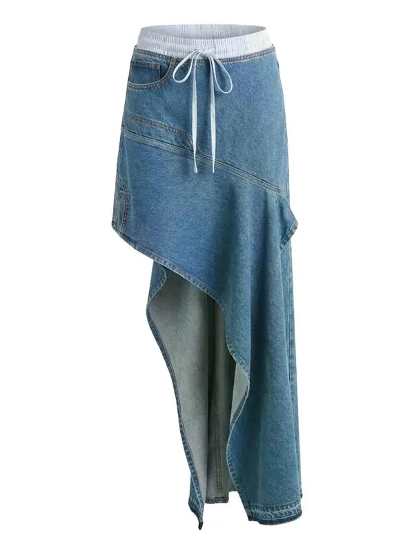 Monse Deconstructed Midi Denim Skirt - Blue