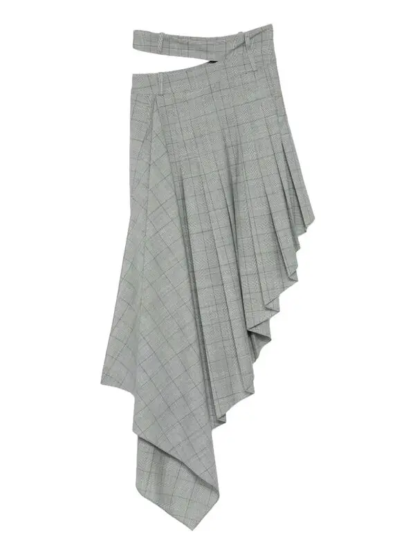 Monse Asymmetric Pleated Skirt - Grey