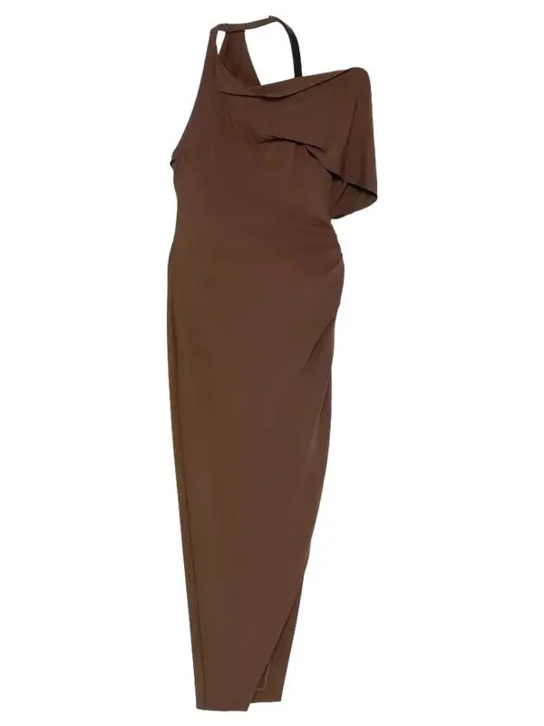 Monse Drape Cowl Dress - Brown