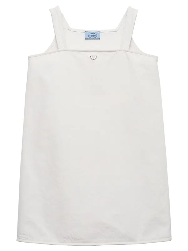 Prada Old Denim Mini Dress - White