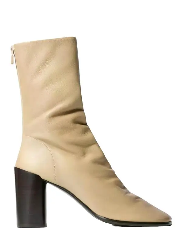 LEMAIRE Glove Leather Ankle Boots - Neutrals
