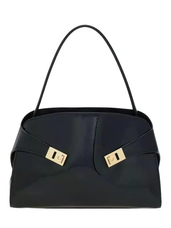 FERRAGAMO Hug Soft Shoulder Bag - Black
