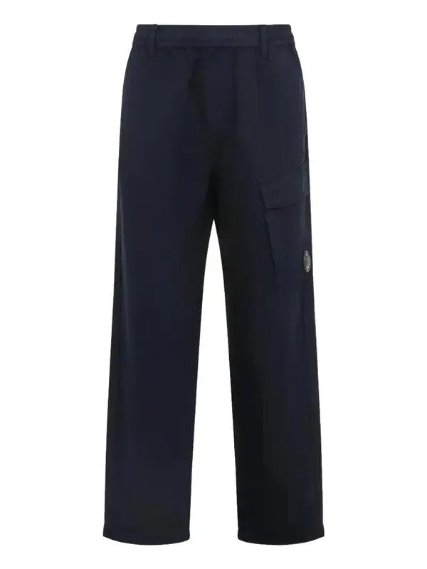 C.P. COMPANY Cotton Straight-leg Trousers - Blue