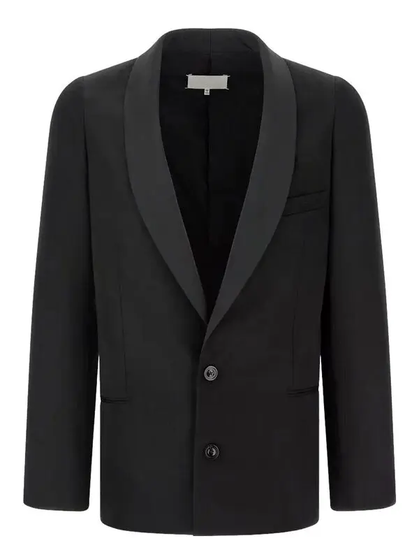 MAISON MARGIELA Virgin Wool Blazer - Black