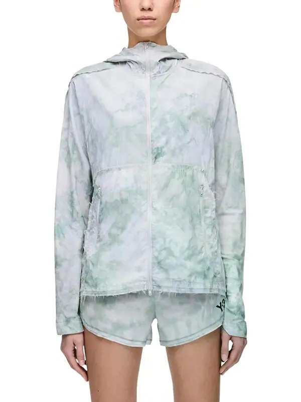 Y3 Tie-dye Hooded Jacket - White
