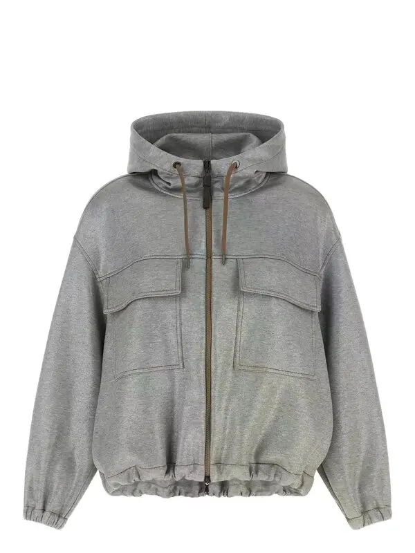 Brunello Cucinelli Zip-up Bomber Jacket - Grey