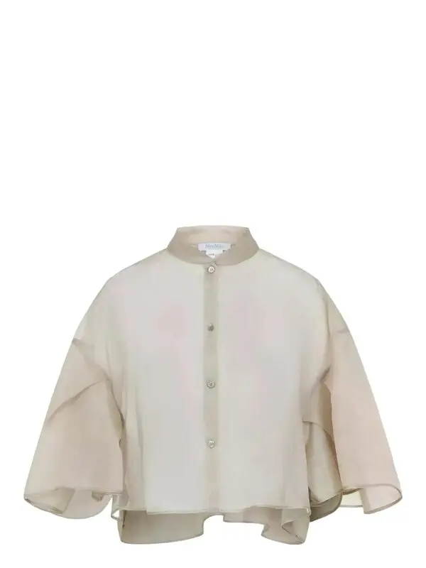 Max Mara Draped Silk Cape - Neutrals
