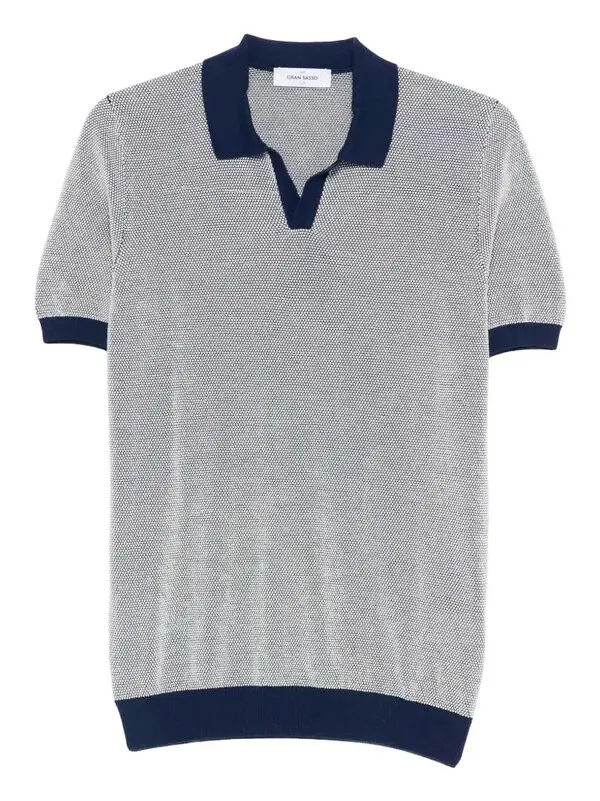 GRAN SASSO Textured T-shirt - Blue