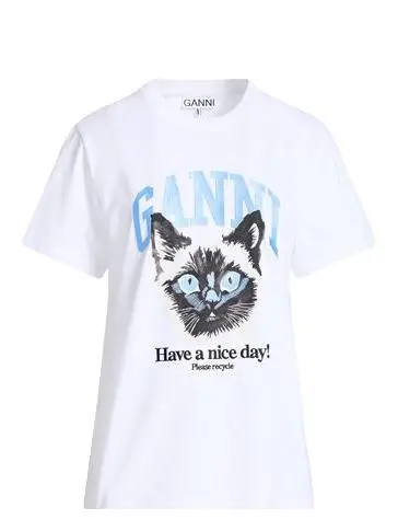 GANNI T-shirt In Organic Cotton - White