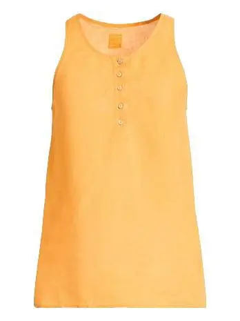 120% Lino Linen Tank Top - Mandarin