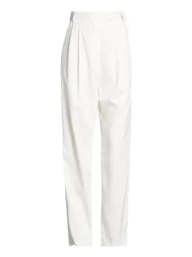 THE FRANKIE SHOP Straight-leg Pinstriped Pants - Off White