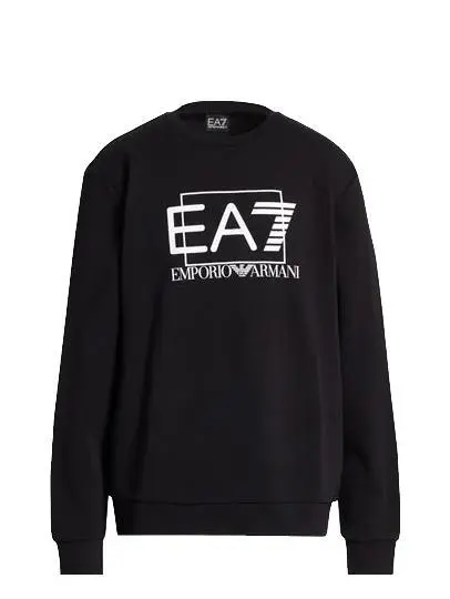 EA7 Cotton-elastane Fleece Sweatshirt - Black