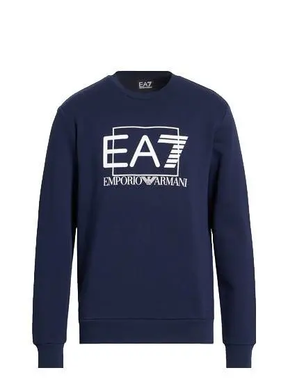 EA7 Cotton-elastane Fleece Sweatshirt - Navy