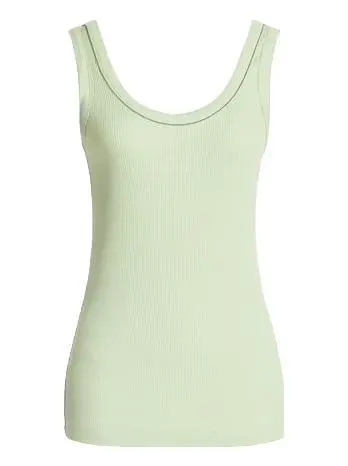 Brunello Cucinelli Ribbed Jersey Tank Top - Sage Green