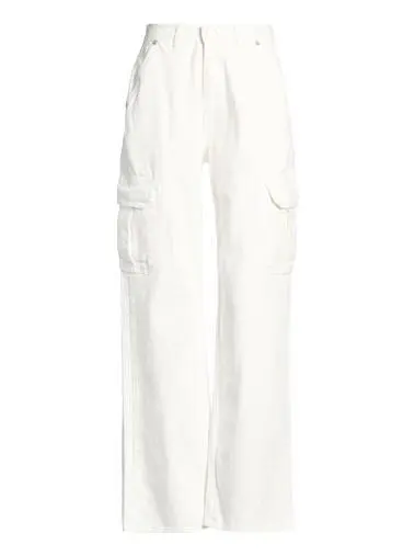 THE FRANKIE SHOP High-waisted Cotton Cargo Jeans - White