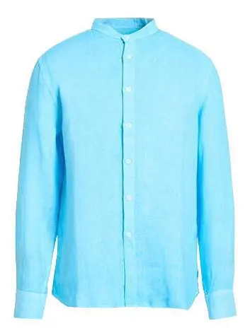 120% Lino Shirt Size Linen - Azure
