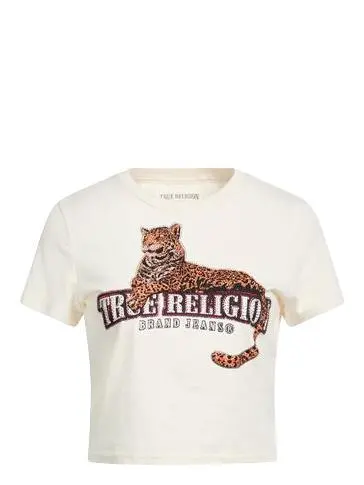 True Religion Crop T-shirt With Logo - White